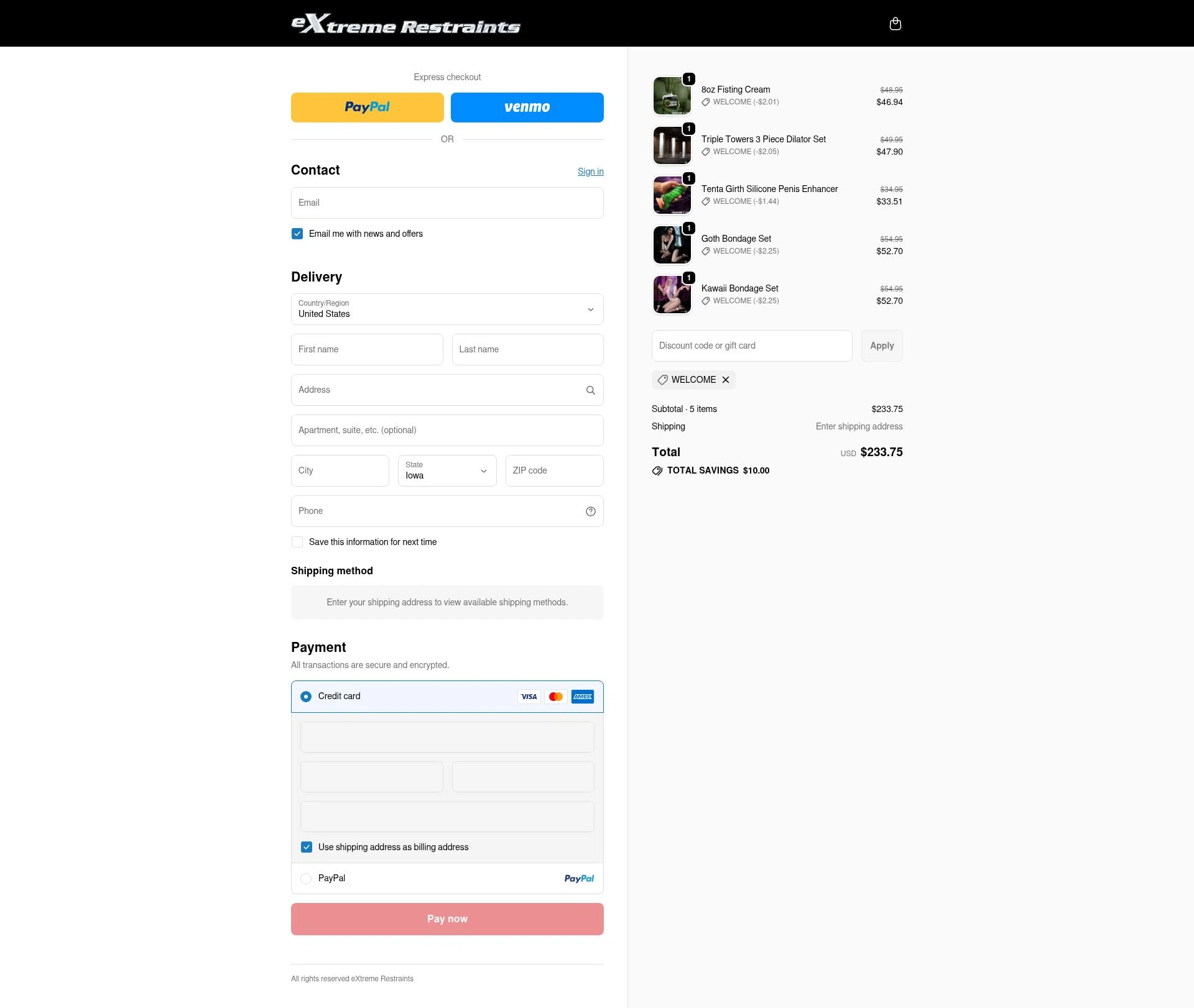 Extreme Restraints Promo Code - 10% Off Dec 2025