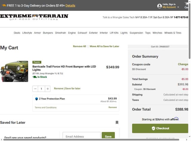 Extreme Terrain Promo Codes (3 Verified) - $50 Off Jun 2025