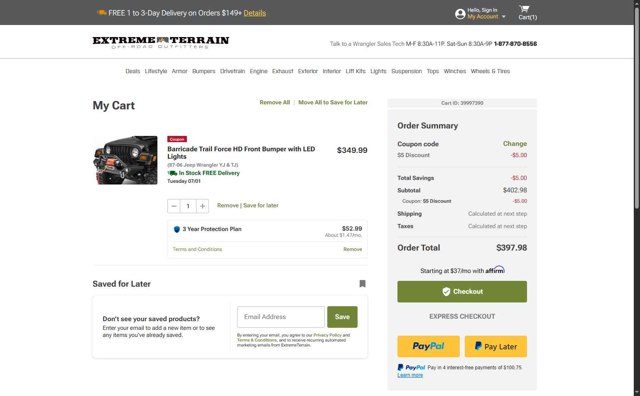 Extreme Terrain Promo Codes (4 Verified) - $50 Off Jul 2025