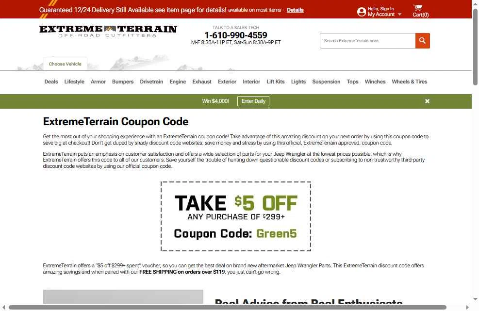 Extreme Terrain Promo Code - $150 Off (Verified) Jan 2026