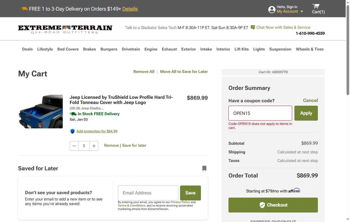 Extreme Terrain Promo Code - $5 Off (4 Verified) Jan 2026