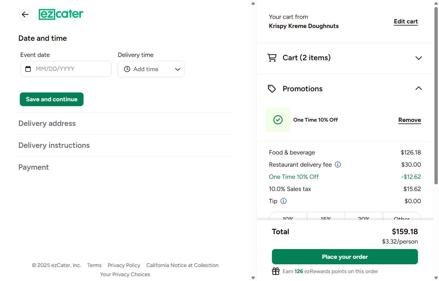 ezCater Promo Codes - 10% Off (2 Verified) Dec 2025