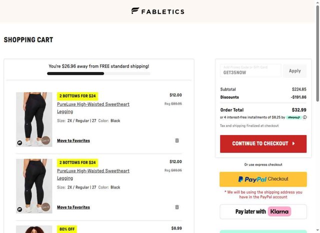 Fabletics Promo Codes (5 Verified) - 80% Off w/Code Jul 2025