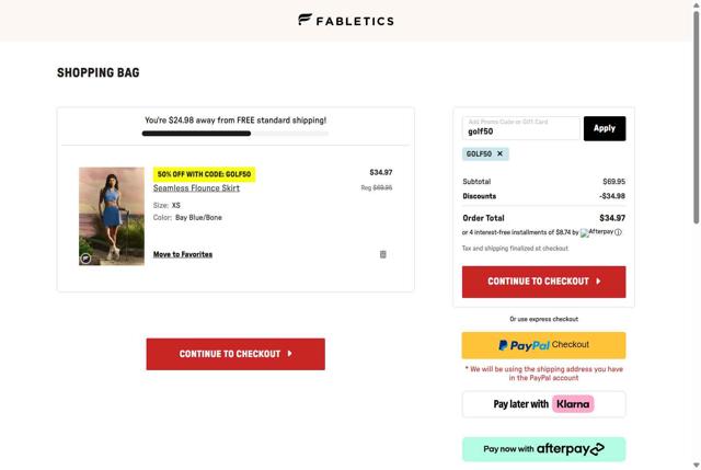 Fabletics Promo Codes (4 Verified) - 50% Off w/Code Sep 2025