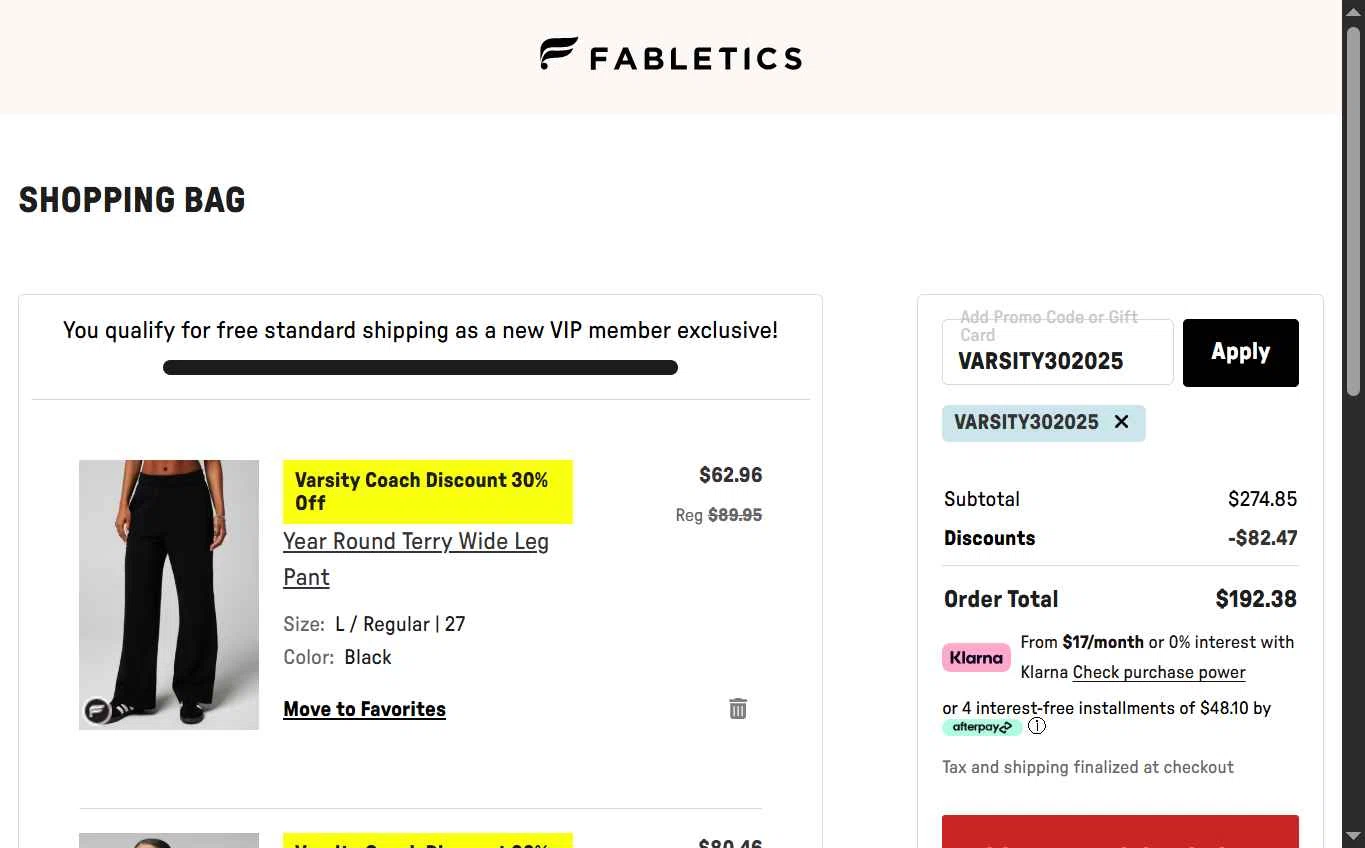 Fabletics Promo Codes - 70% Off (2 Verified) Nov 2025