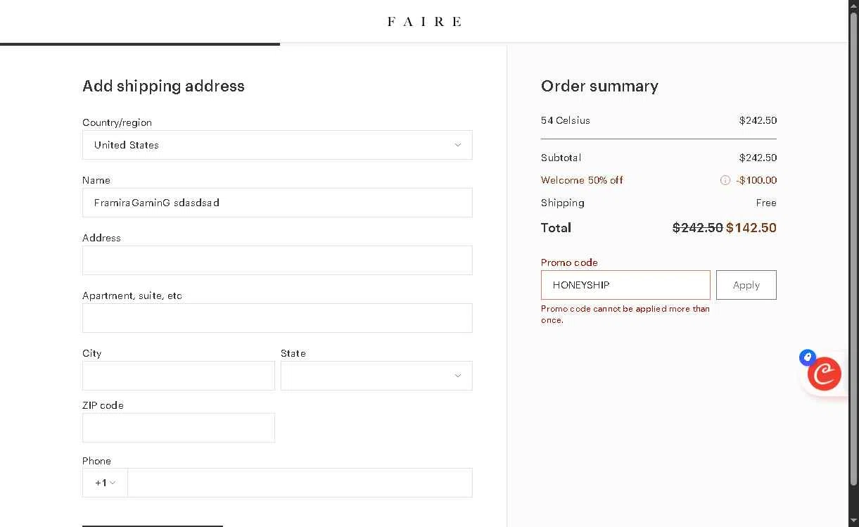 Faire Promo Codes (1 Verified) - 10% Off w/Code Oct 2025