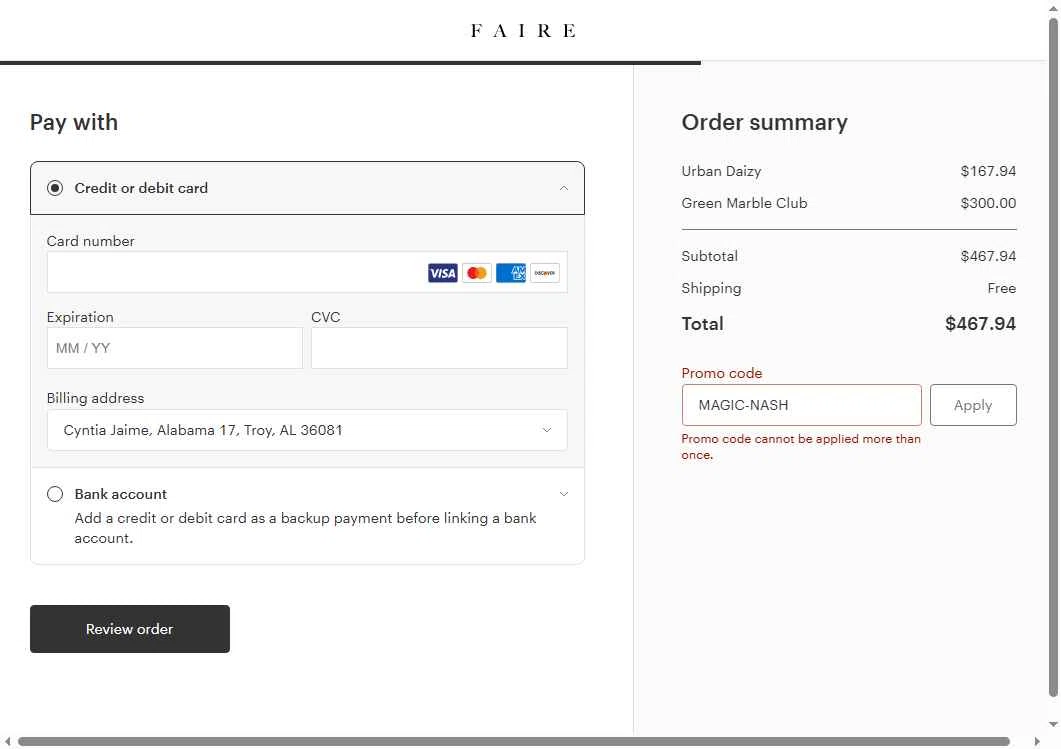 Faire Coupons & Discounts December 2025