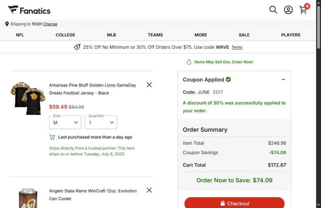 Fanatics Discount Codes - 10% Off (4 Verified) Jul 2025