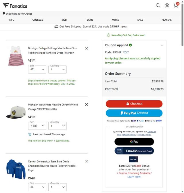 Fanatics Coupon Codes (9 Verified) - 10% Off w/Code May 2025