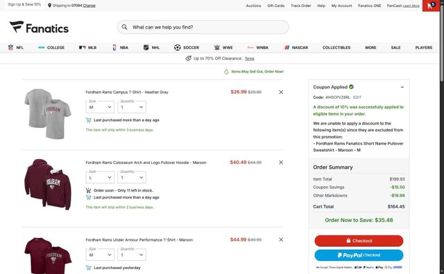 Fanatics Discount Codes - 10% Off (6 Verified) Jul 2025