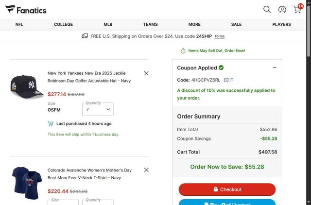 Fanatics Discount Codes - 70% Off (7 Verified) Jun 2025