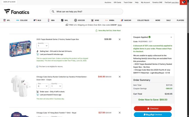 Fanatics Discount Codes - 70% Off (7 Verified) Jul 2025