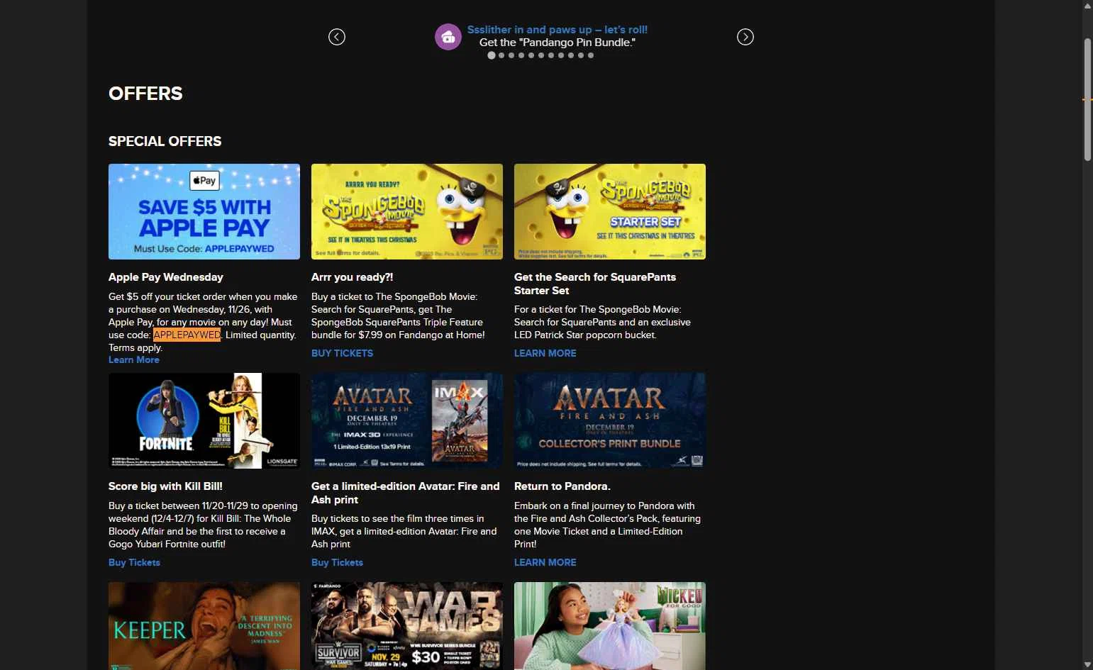 Fandango Promo Codes - 15% Off (5 Verified) Dec 2025