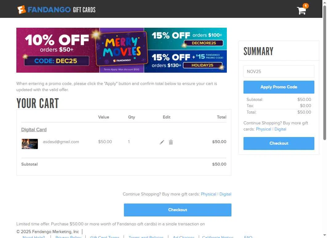 Fandango Promo Codes - 15% Off (5 Verified) Dec 2025