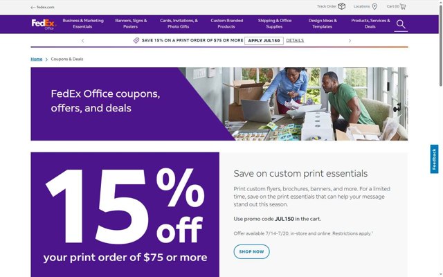 FedEx Office Promo Codes - 15% Off (Verified) Aug 2025