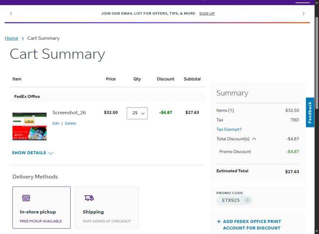 FedEx Office Promo Codes - 10% Off (Verified) Oct 2025