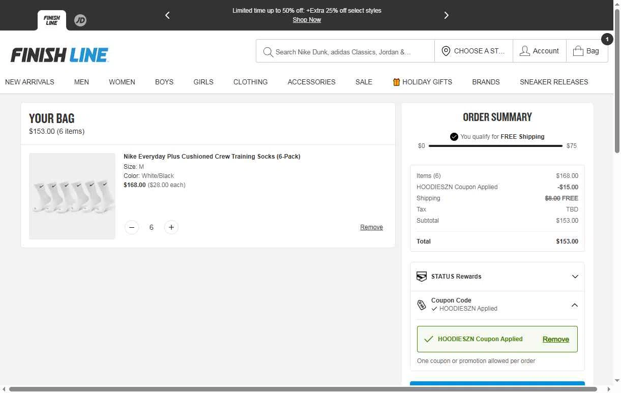 Finish Line Promo Codes - $10 Off (3 Verified) Oct 2025