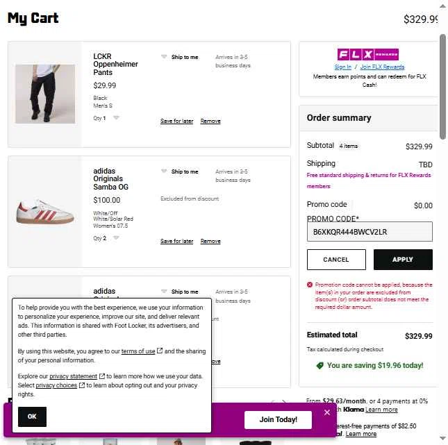 Foot Locker Promo Codes - $20 Off Coupons Nov 2025