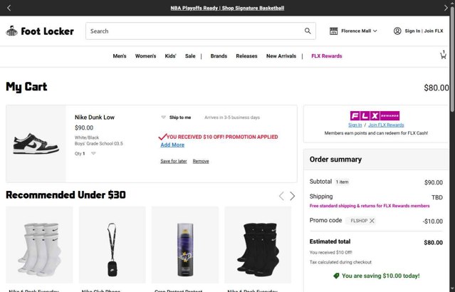 Foot Locker Promo Codes (2 Verified) - $5 Off Jul 2025