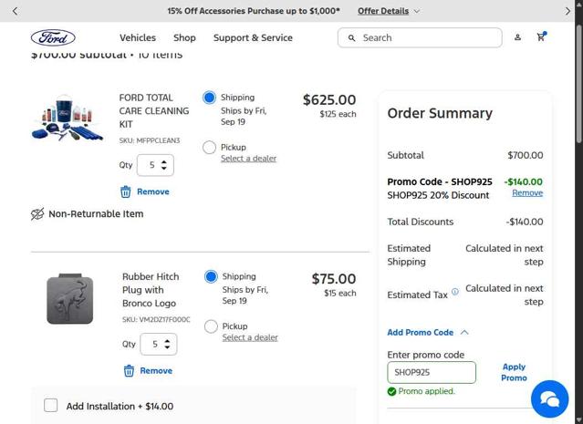 Ford Parts Promo Codes (4 Verified) - 20% Off Oct 2025