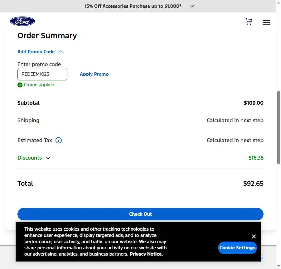 Ford Parts Promo Codes - 15% Off (3 Verified) Nov 2025