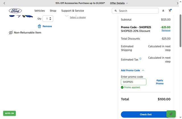 Ford Parts Promo Codes (3 Verified) - 10% Off Oct 2025