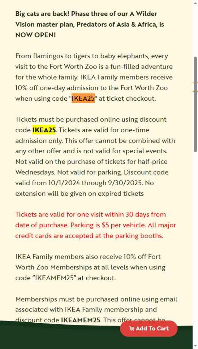 Fort Worth Zoo Promo Codes (1 Verified) - 25% Off Sep 2025