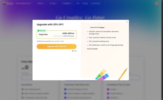 Fotor Discount Codes - 25% Off (4 Verified) Jul 2025