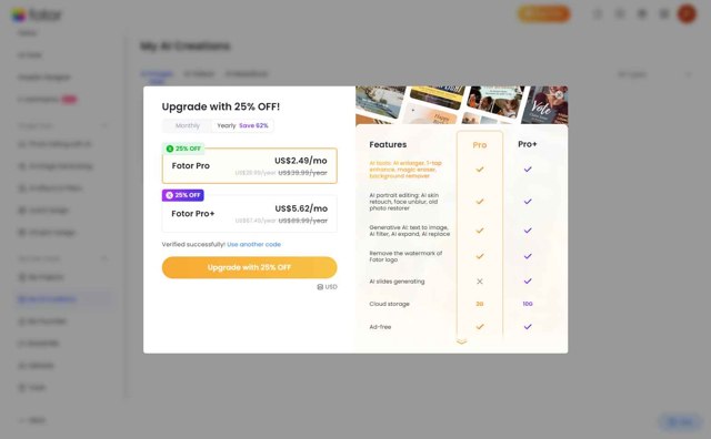 Fotor Discount Codes - 25% Off (4 Verified) Jun 2025