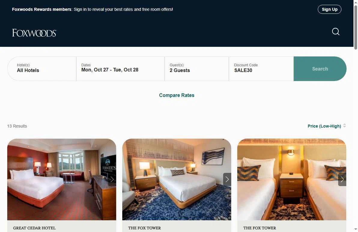 Foxwoods Promo Codes - 10% Off (3 Verified) Dec 2025
