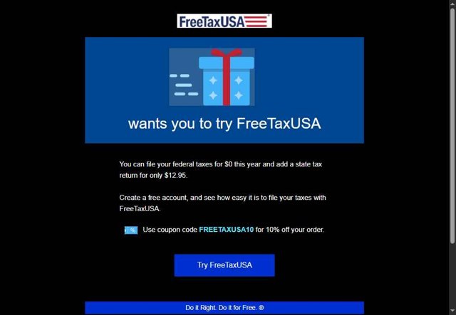 FreeTaxUSA Promo Codes (1 Verified) - 10% Off Jun 2025