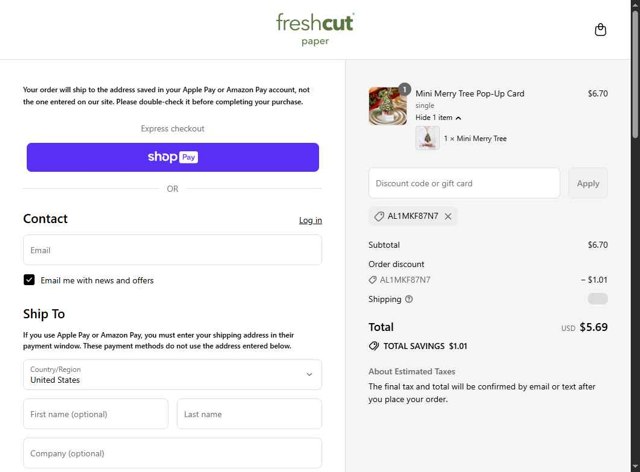 FreshCut Paper Promo Codes - 10% Off Coupons Aug 2025