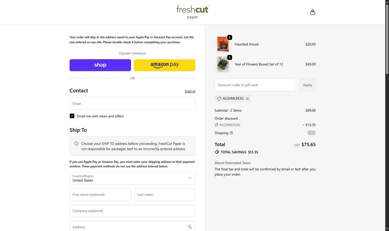 FreshCut Paper Promo Code - 10% Off (1 Verified) Dec 2025