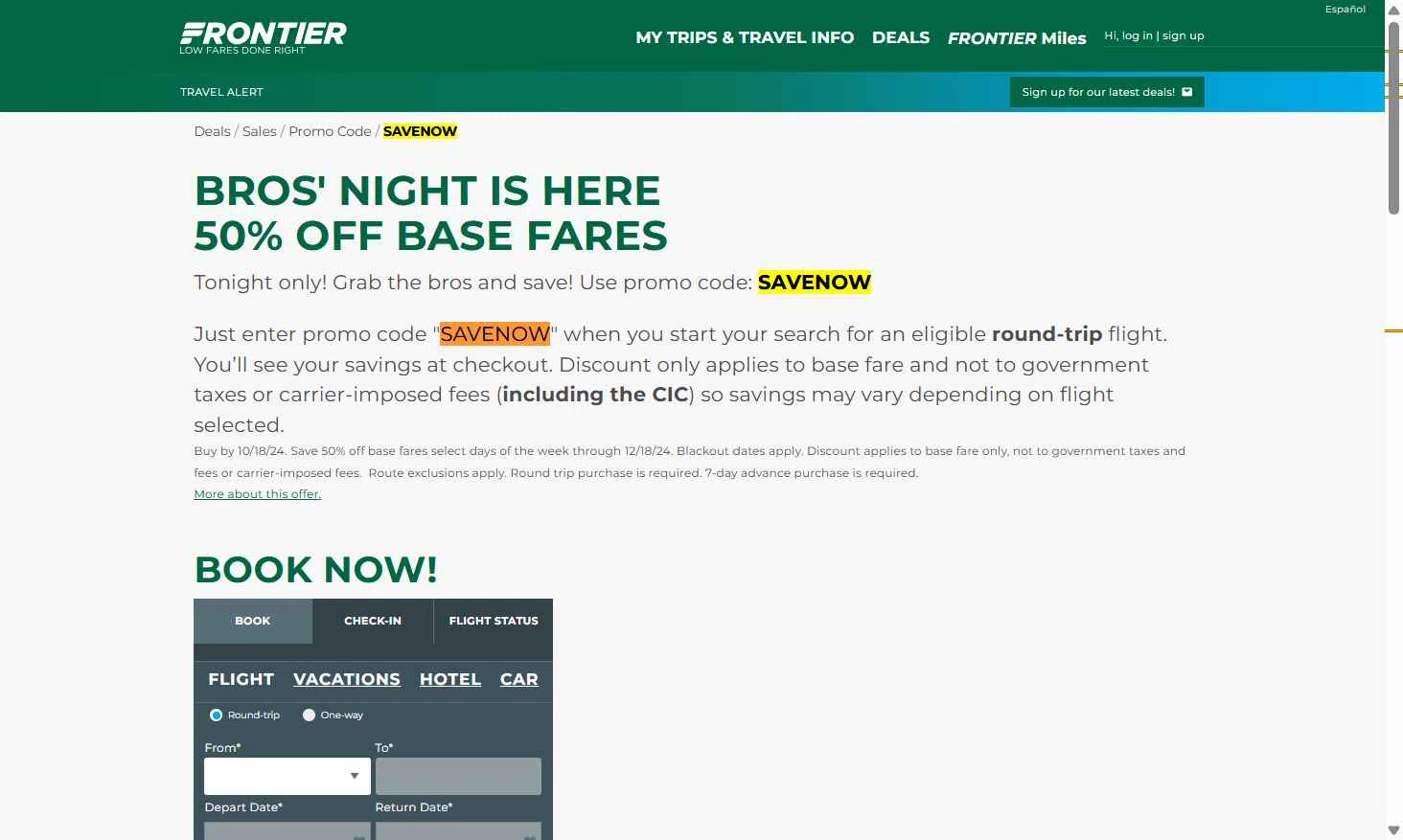 Frontier Airlines Promo Codes - 10% Off November