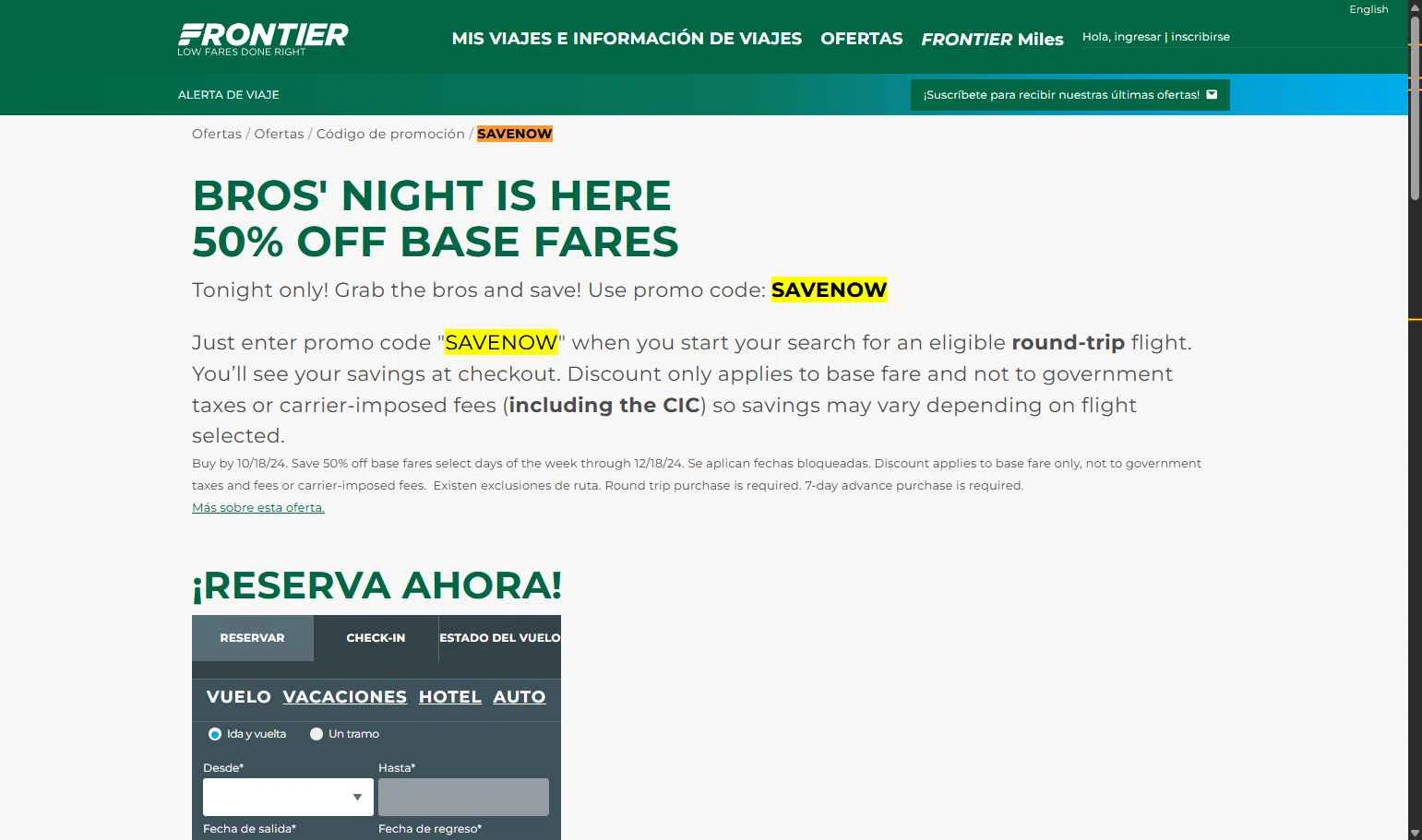 Frontier Airlines Promo Codes - 10% Off November