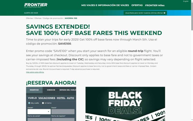 Frontier Airlines Promo Codes - 50% Off Aug 2025
