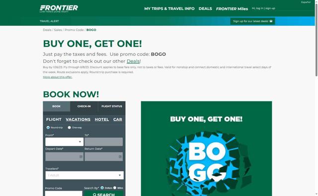 Frontier Airlines Promo Codes - 50% Off Sep 2025