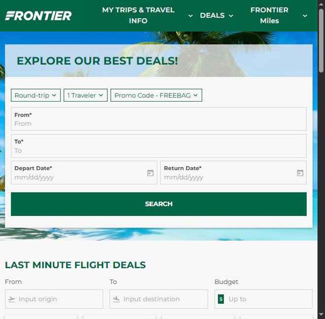 Frontier Airlines Promo Codes - 50% Off Oct 2025