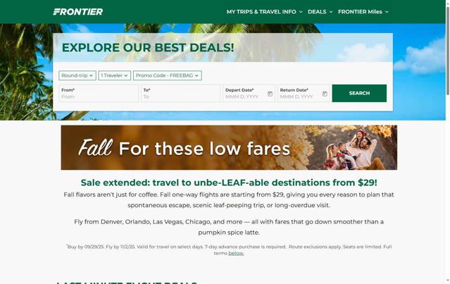 Frontier Airlines Promo Codes - 50% Off Oct 2025