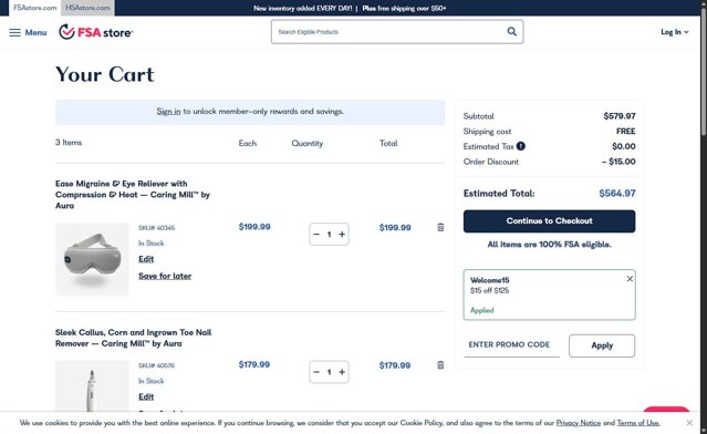 FSA Store Promo Codes (8 Verified) - $15 Off w/Code May 2025