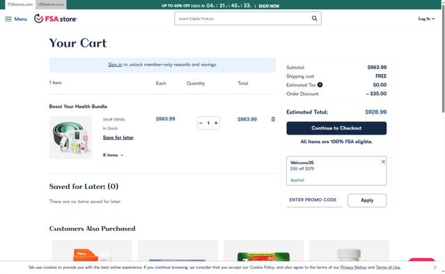 FSA Store Promo Codes - $35 Off (9 Verified) Oct 2025