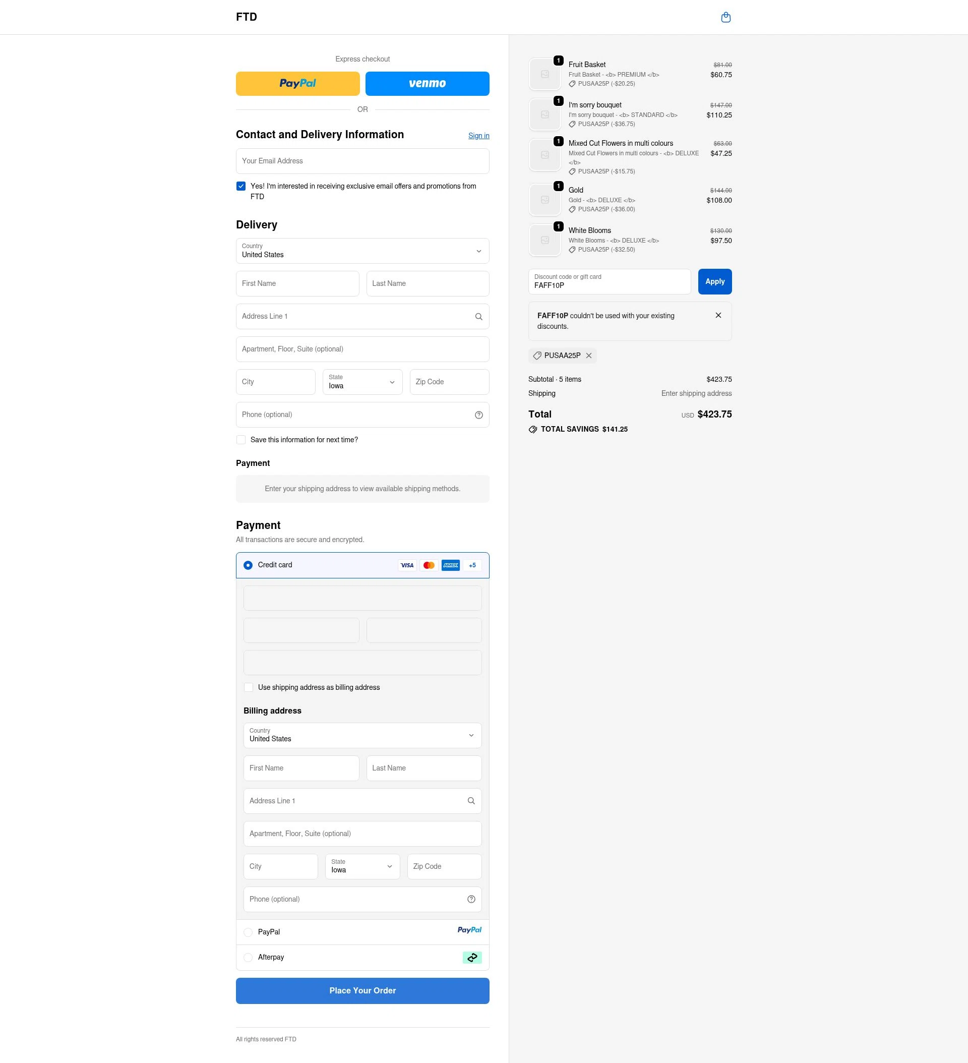 FTD Promo Codes - 25% Off (23 Verified) Nov 2025