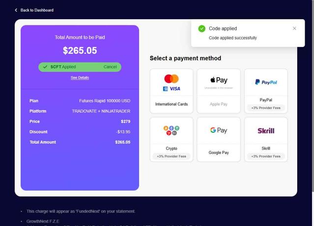 FundedNext Promo Codes - 5% Off Coupons Oct 2025