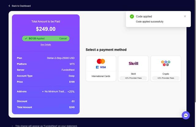 FundedNext Promo Codes - 5% Off Coupons Oct 2025