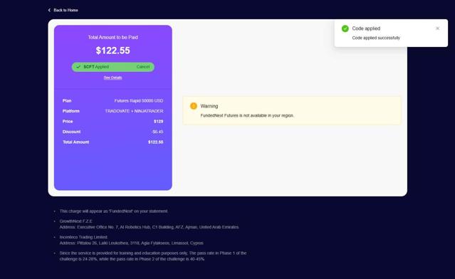 FundedNext Promo Codes - 5% Off Coupons Oct 2025