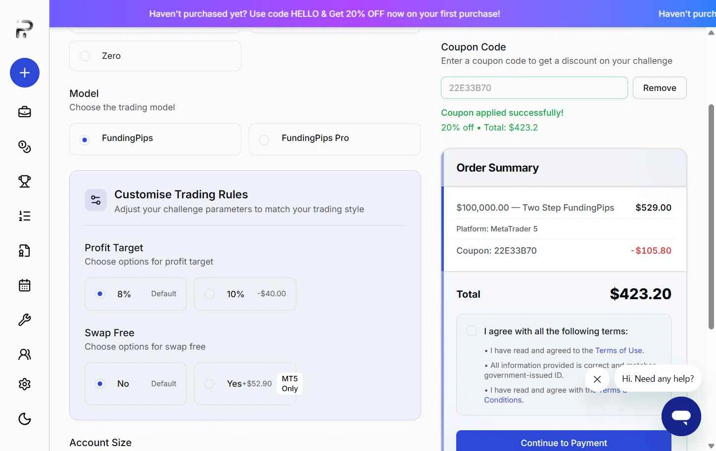 Funding Pips Promo Codes - 20% Off (12 Verified) Feb 2026