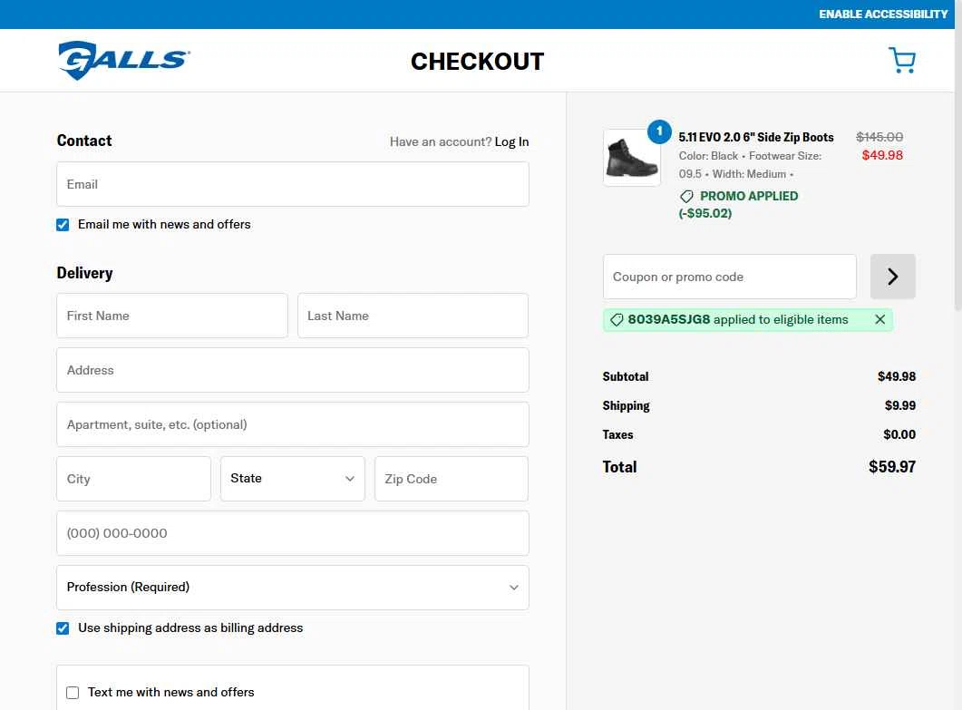 Galls Promo Codes - 25% Off (3 Verified) Jan 2026