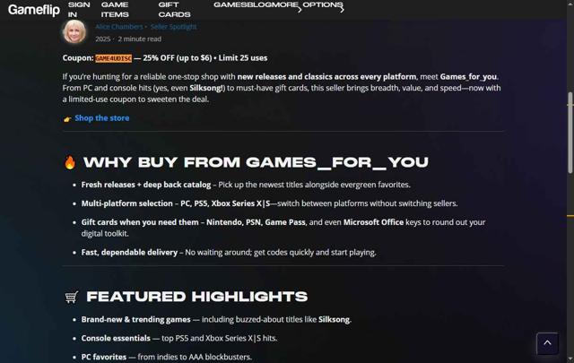 Gameflip Promo Codes (5 Verified) - 25% Off w/Code Sep 2025