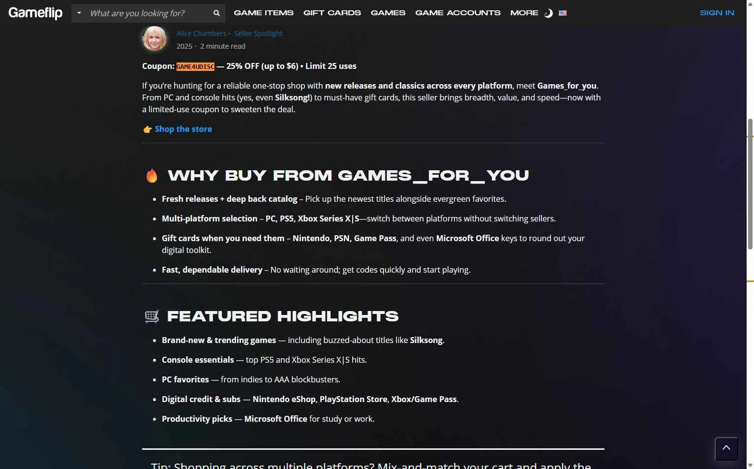 Gameflip Promo Codes - 25% Off (4 Verified) Dec 2025