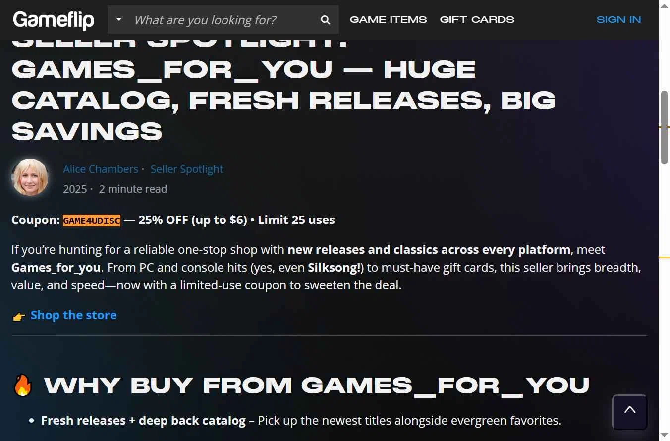 Gameflip Promo Codes (5 Verified) - 25% Off w/Code Nov 2025